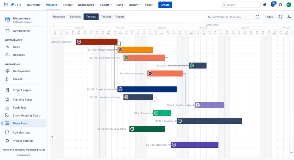 Gantt Chart for Jira - TeamBoard